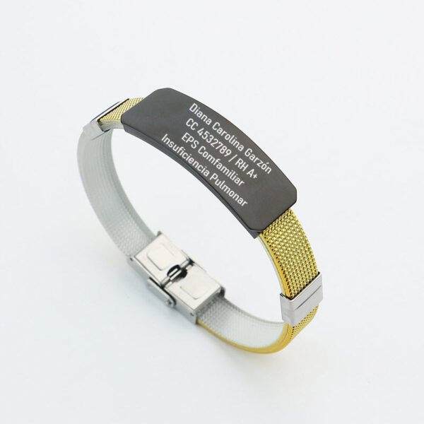 Manilla de Identificación Broche. Personalizada – Purpura Custom